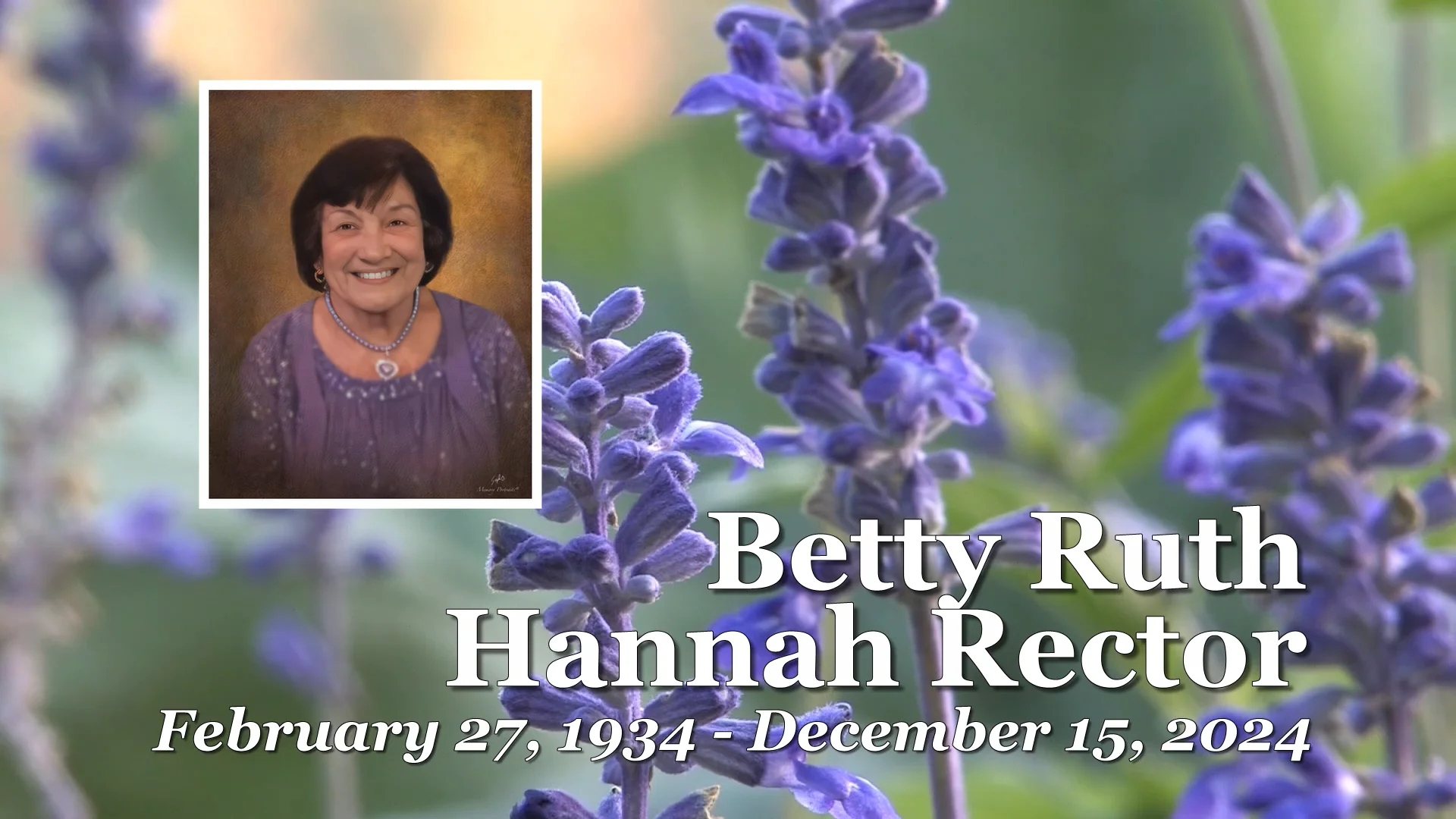 Betty Ruth Hannah Rector - Morgan & Nay Betty Rector on Vimeo