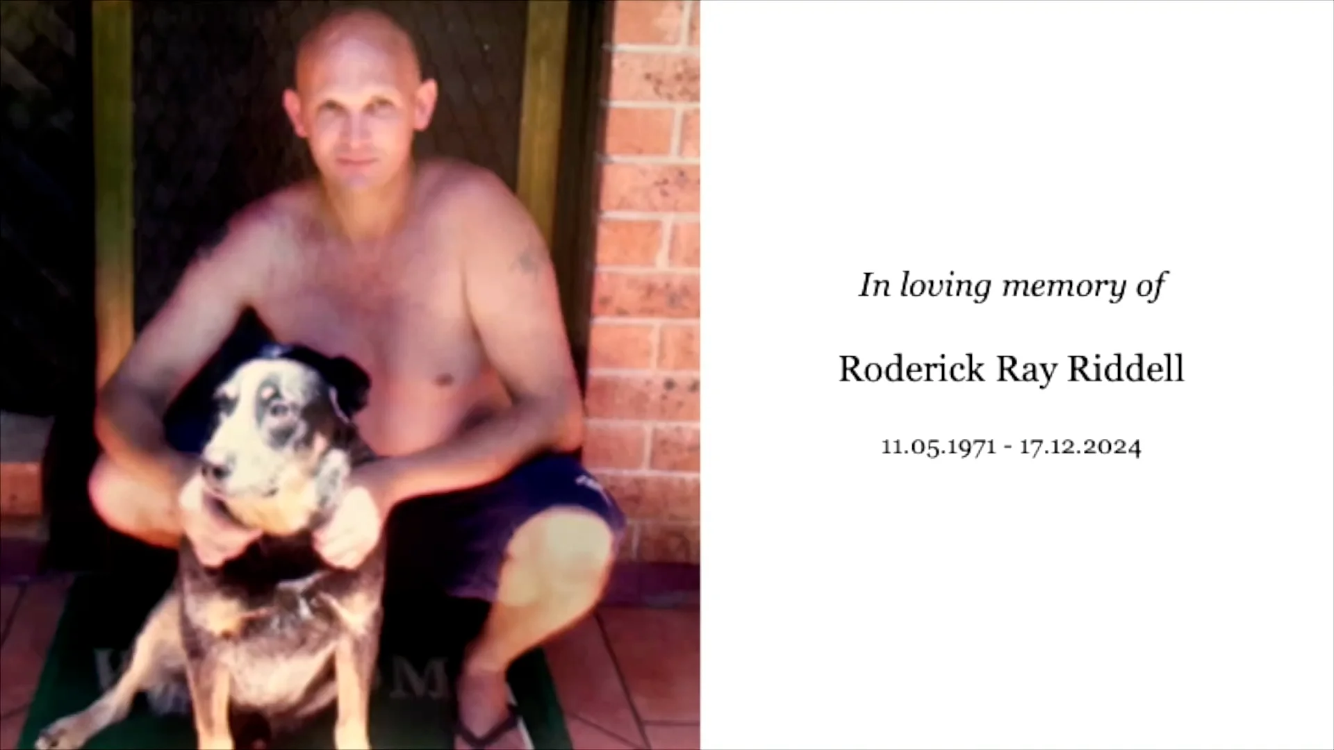 RODERICK RAY RIDDELL