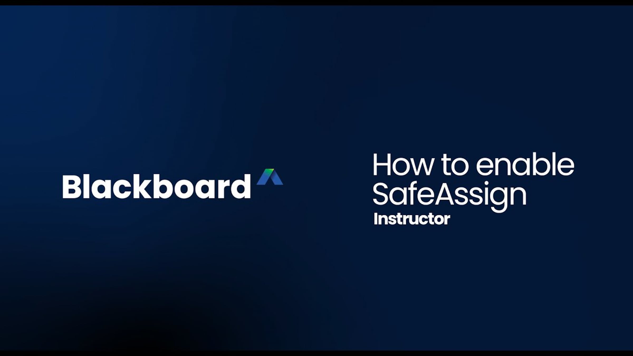 How to enable SafeAssign - Blackboard