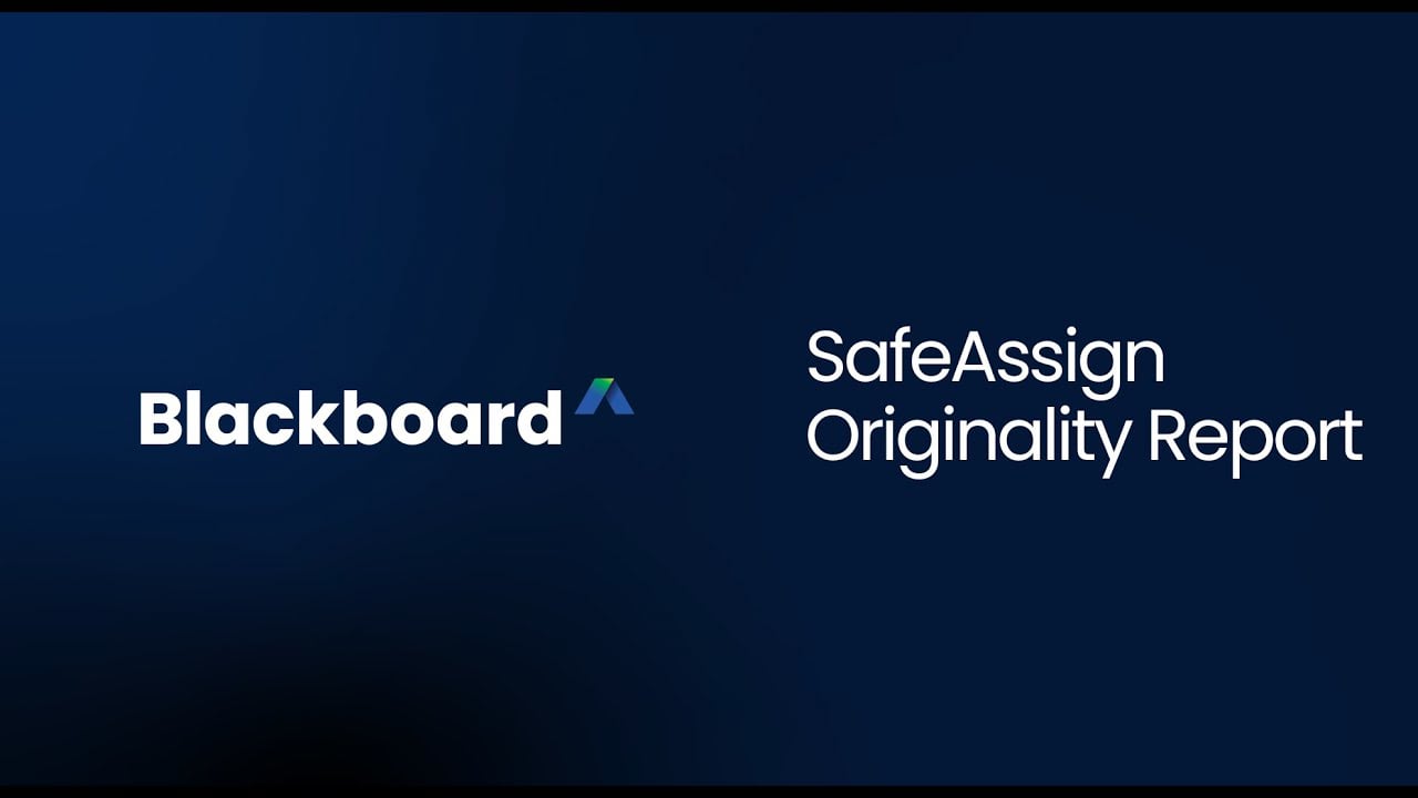 SafeAssign - Originality Report - Blackboard