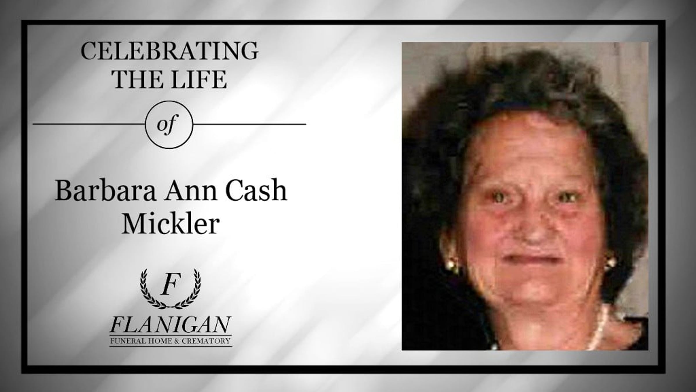 Barbara Ann Cash Mickler Funeral Service