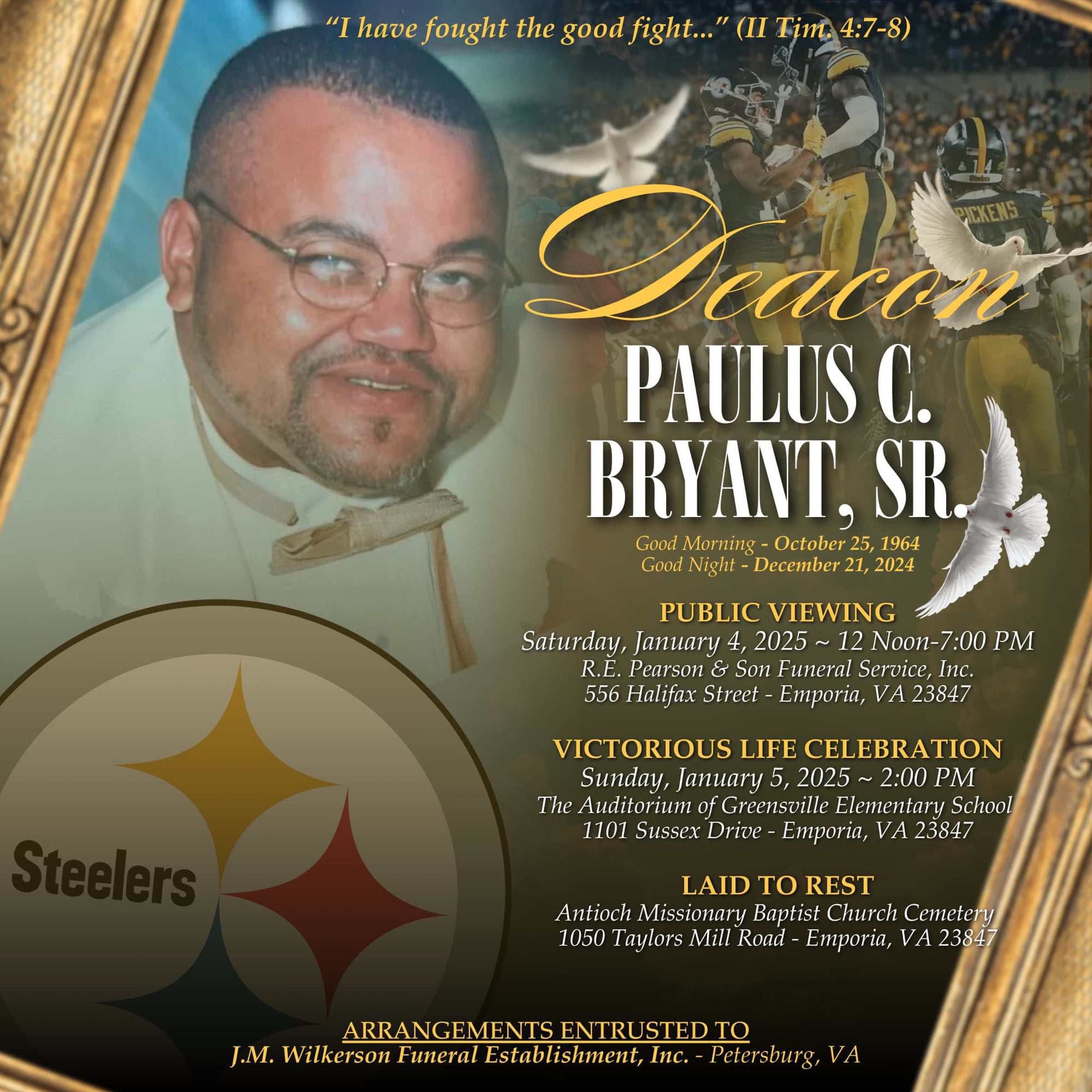 Celebration of Life for Deacon Paulus C. "Paul" Bryant, Sr.