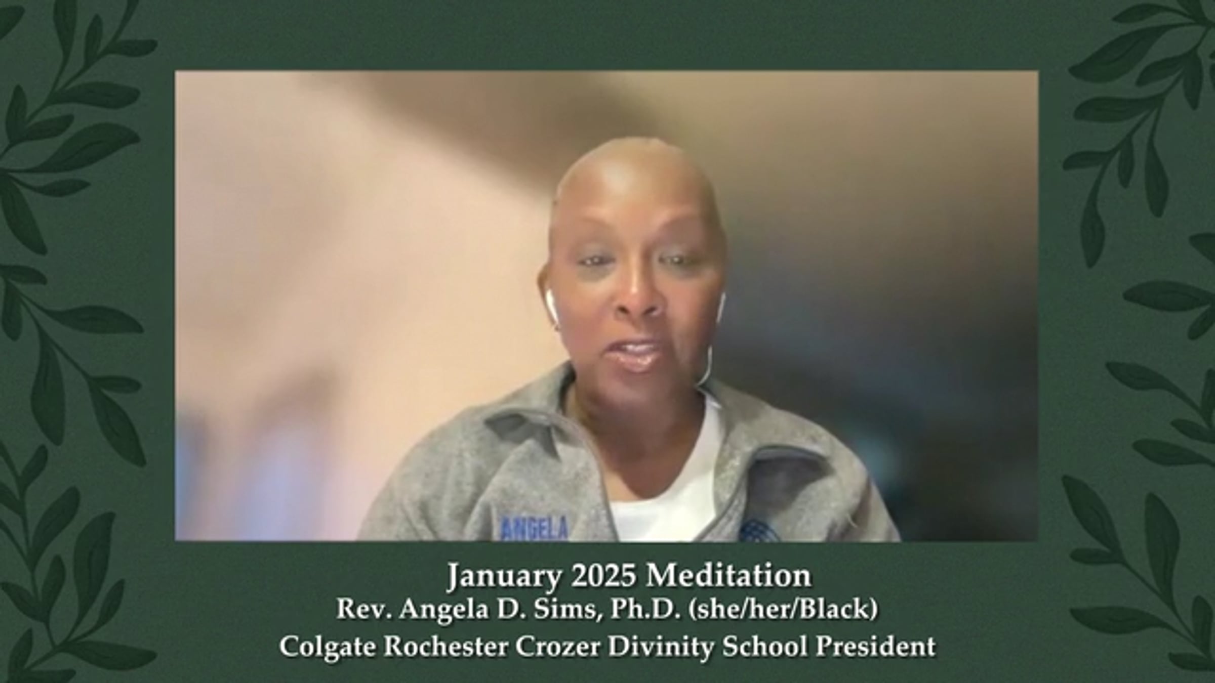 January 2025 Meditation with Dr. Angela D. Sims
