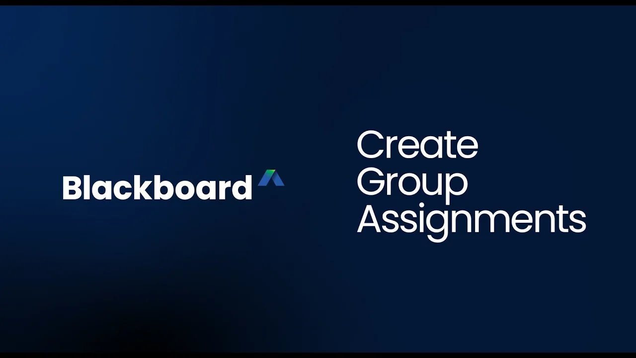 Create Group Assignments in Blackboard