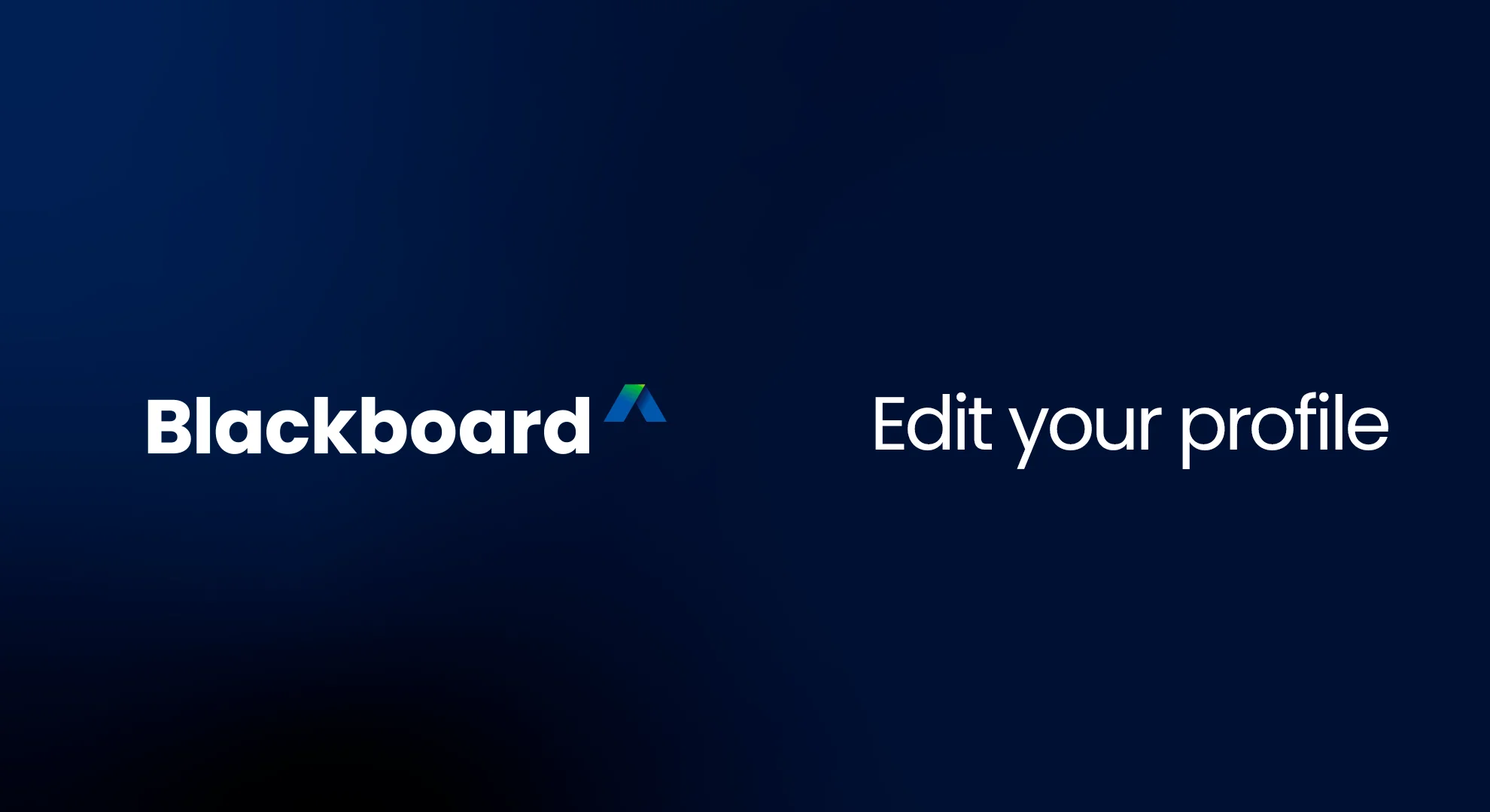 Edit Your Profile in Blackboard