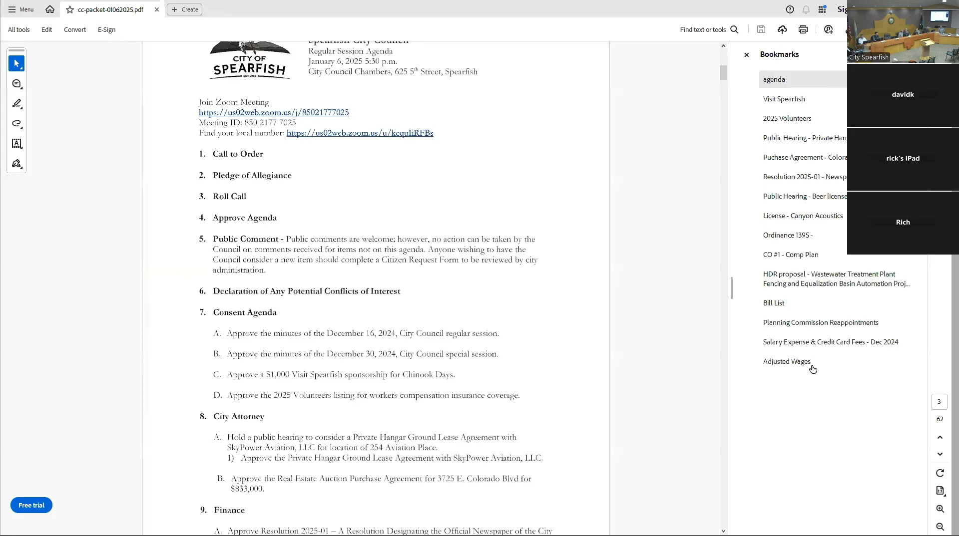 01-06-2025 Regular Session