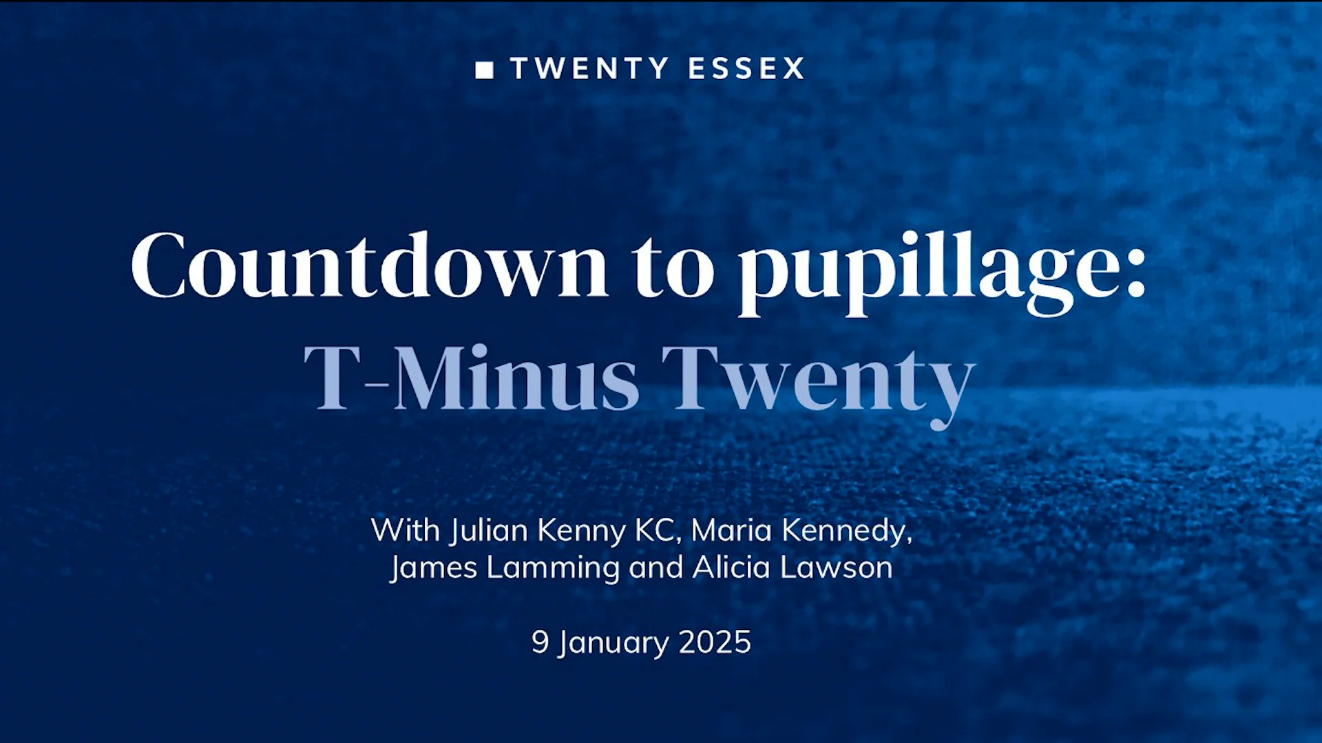 Countdown to Pupillage: T-minus Twenty