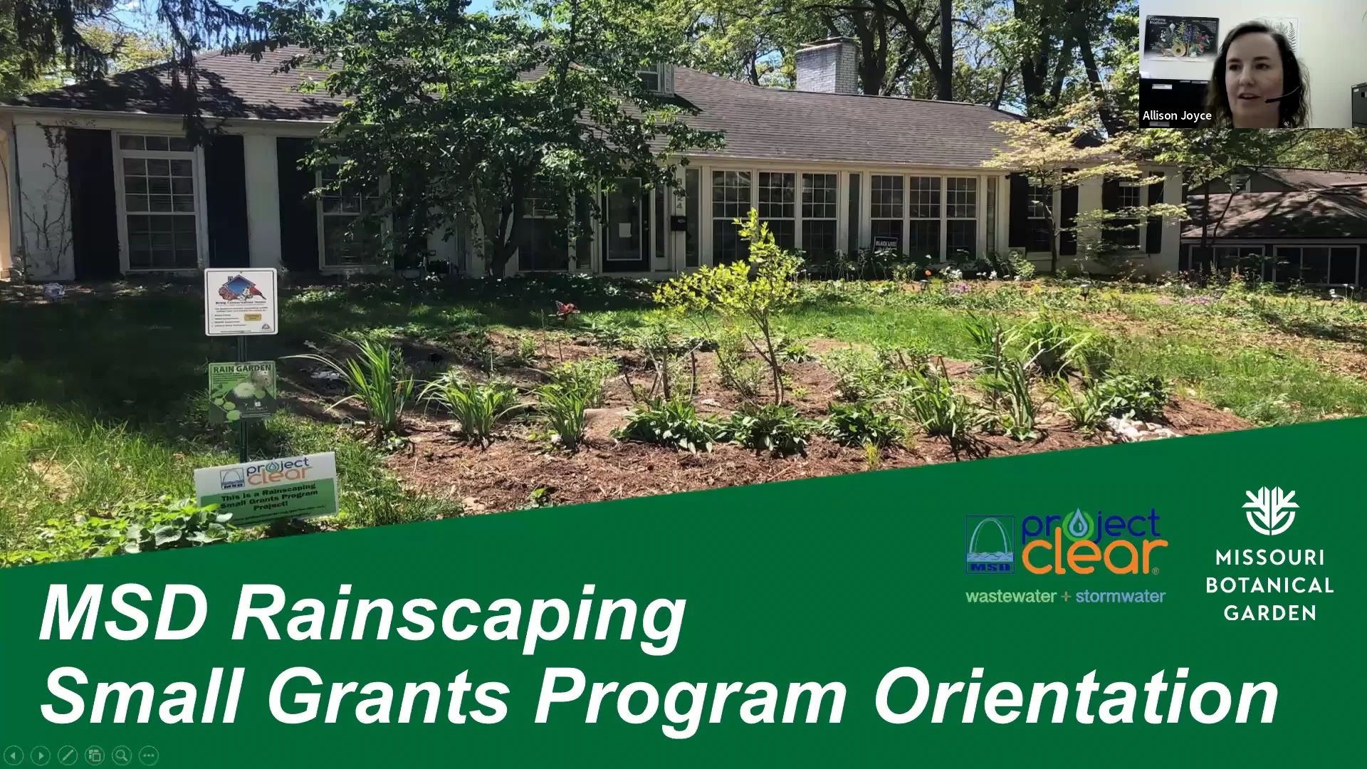 MSD Project Clear Rainscaping Small Grants Orientation (November, 2024)