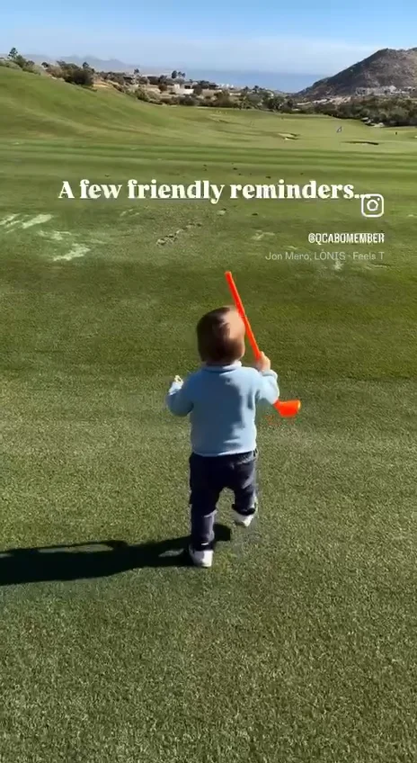 A few reminders to our Golf Members!