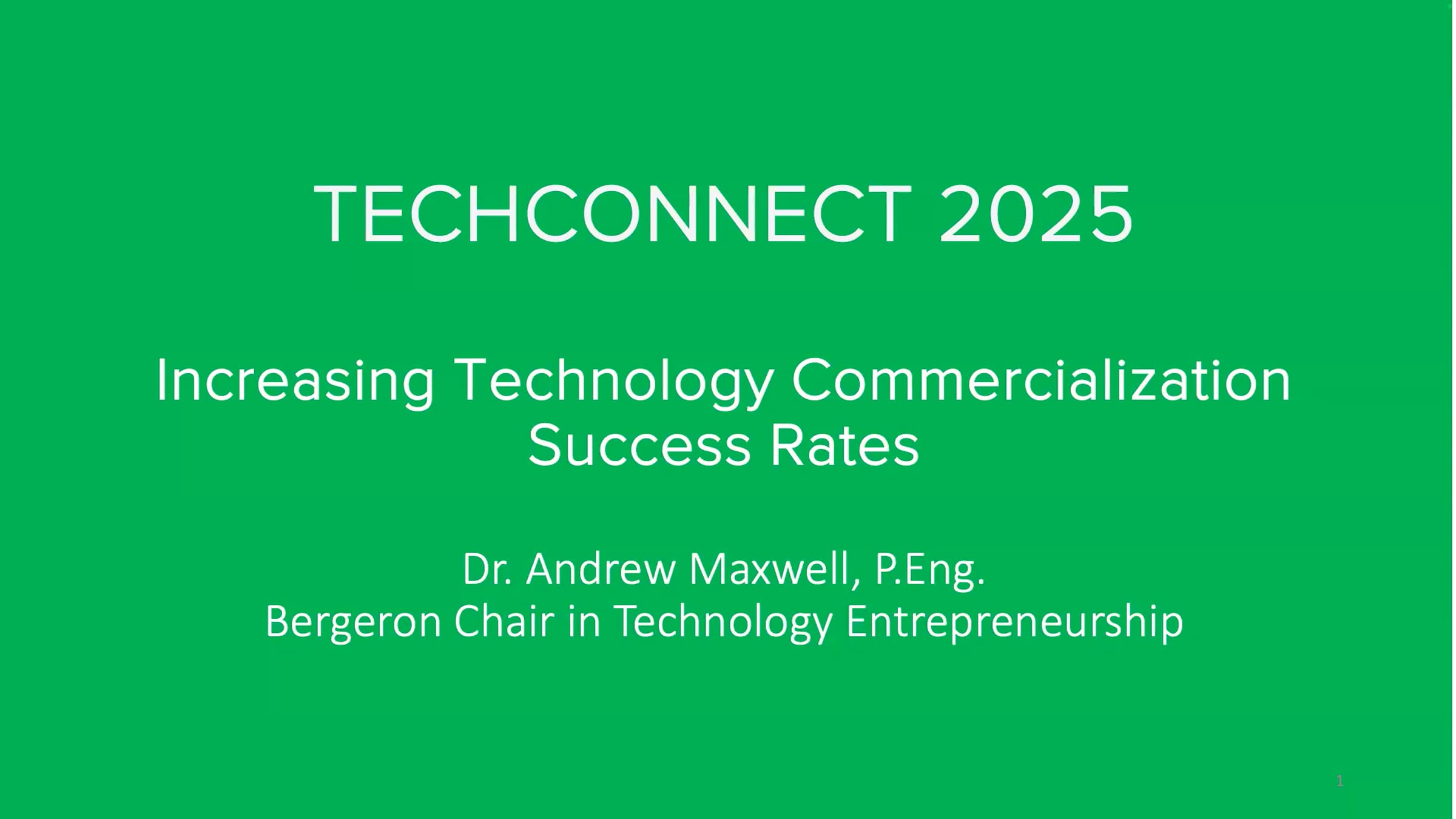 Technology Commercialization Lesson One