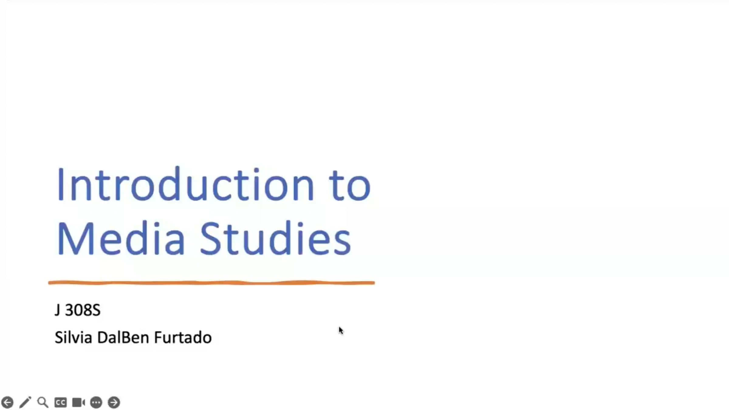 Intro do Media Studies - Spring 2025