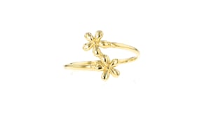 10kt Yellow Gold Flower Bypass Ring