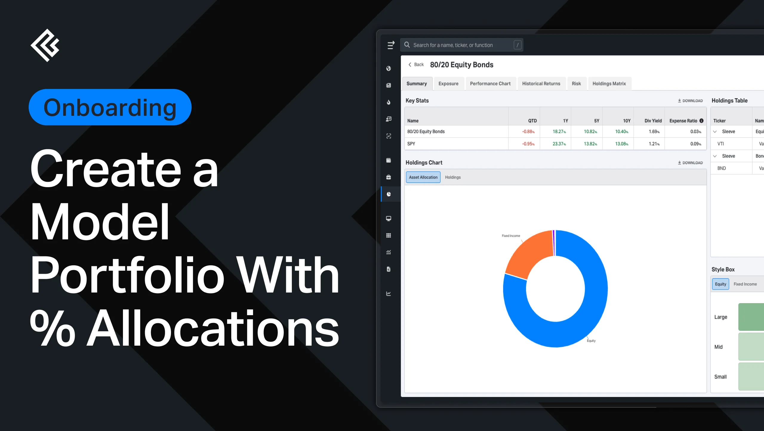 Create a Model Portfolio with % Allocations