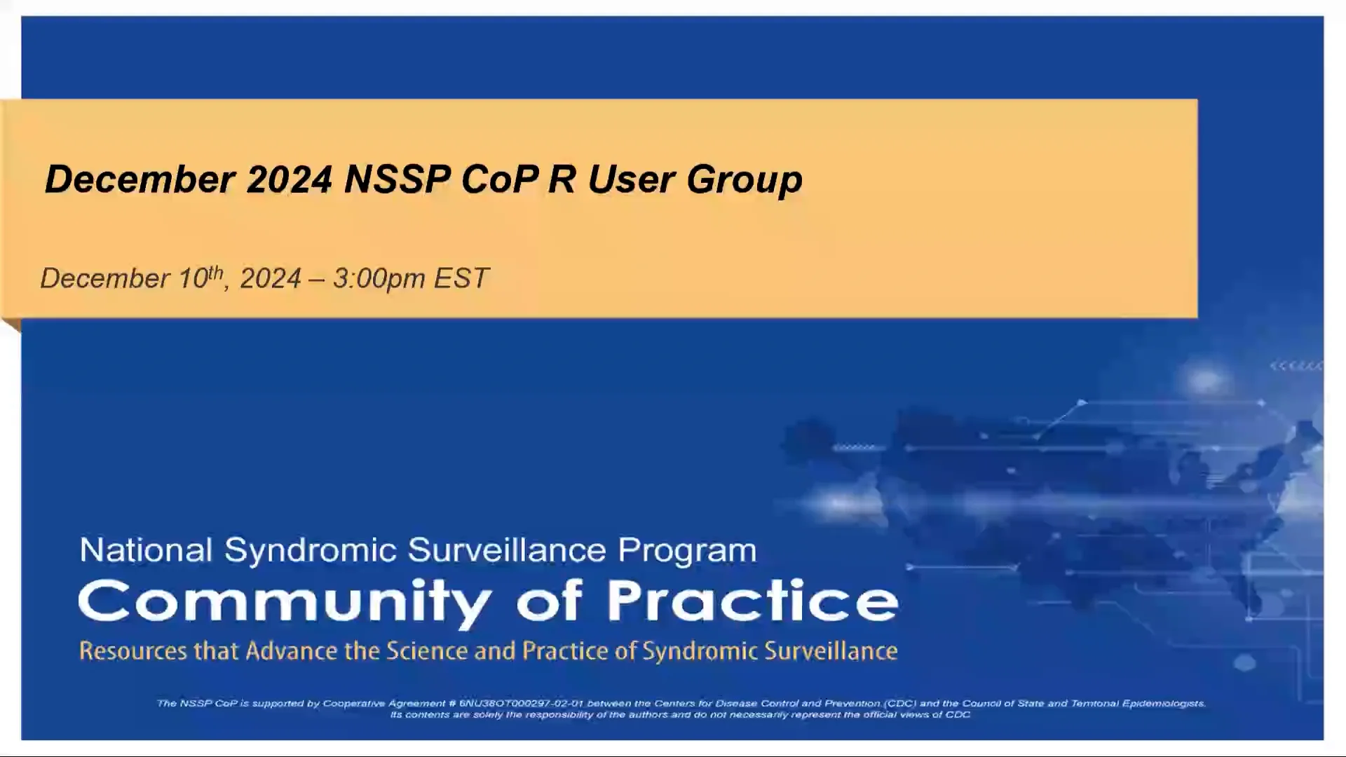 December 2024 NSSP CoP R User Group Monthly Call