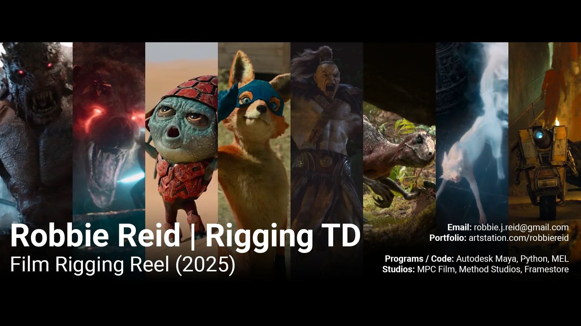 Robbie Reid - Film Rigging Reel (2025)