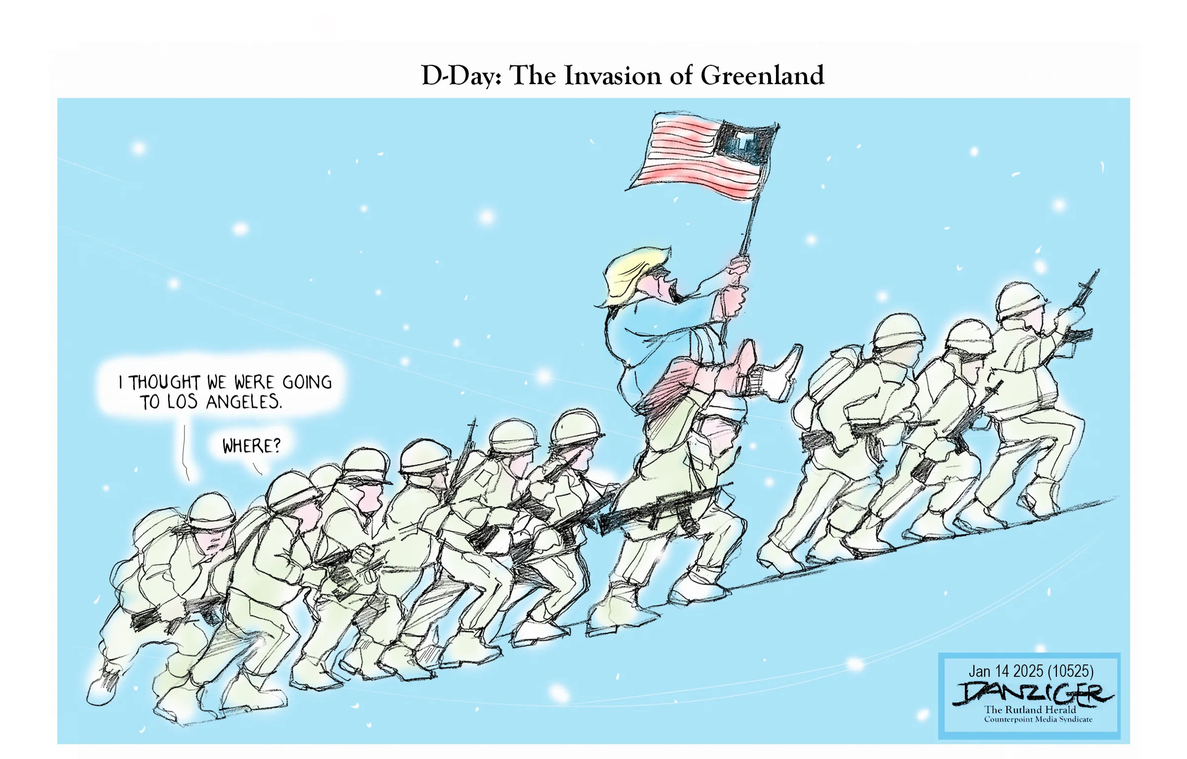 Danziger Live-Cartoon: Invade Greenland