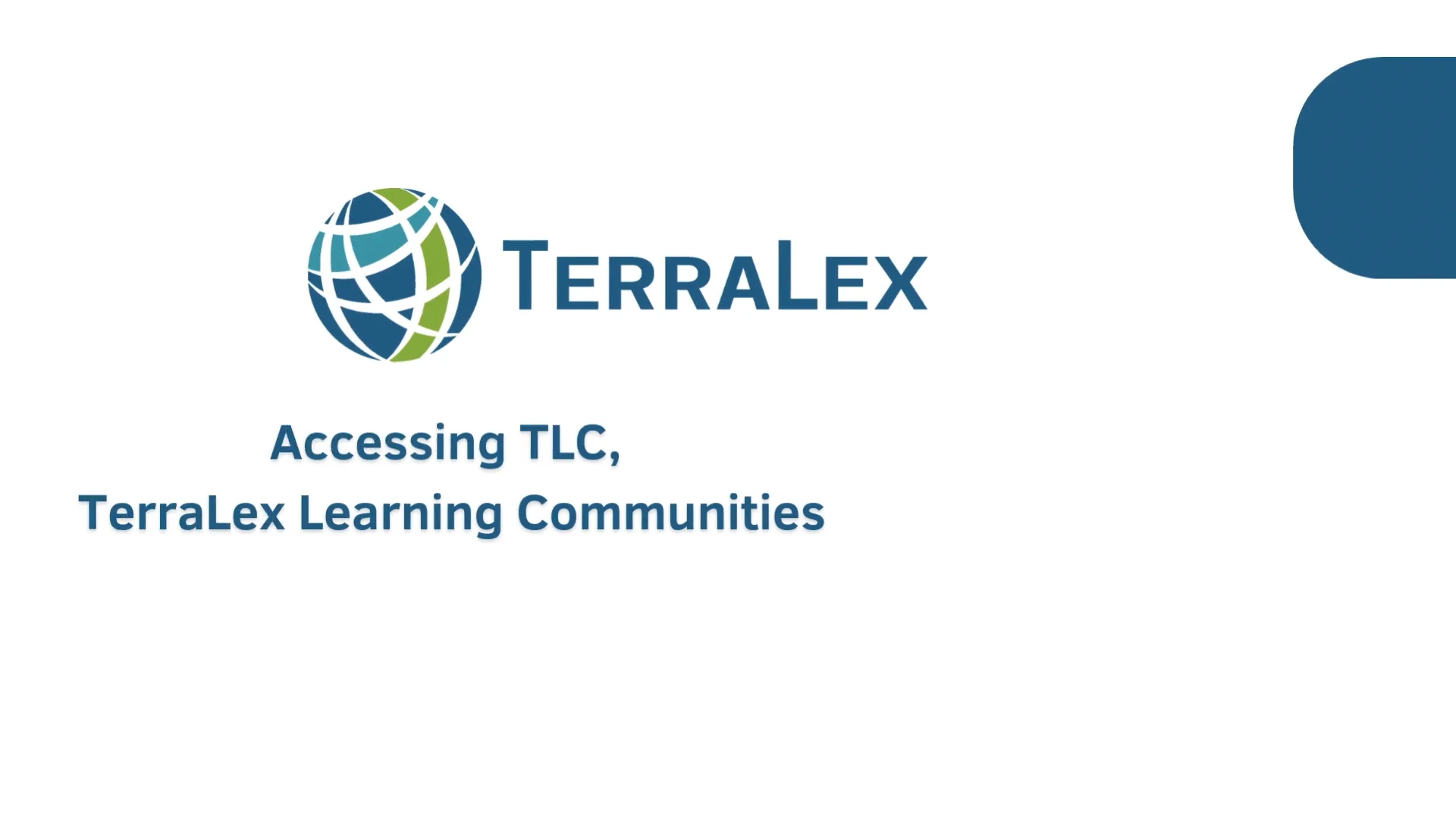 TerraLex: Accessing TLC and Updating Your Profile