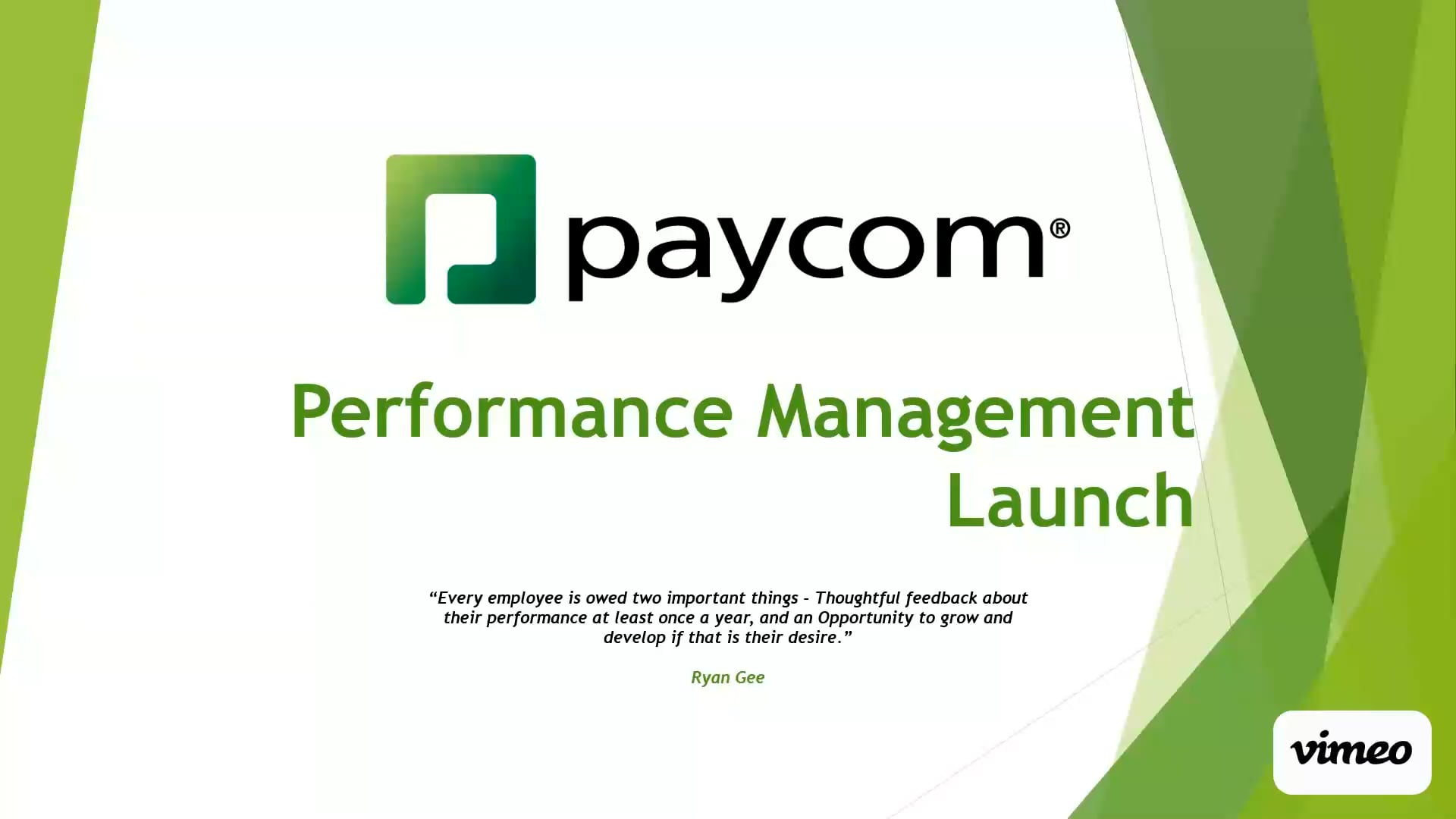Paycom Performance Management Training