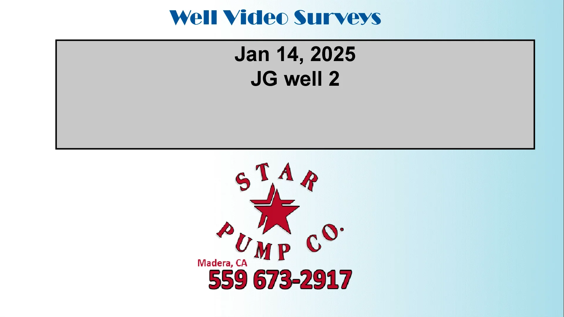 Star Pump JG#2 1.14.25