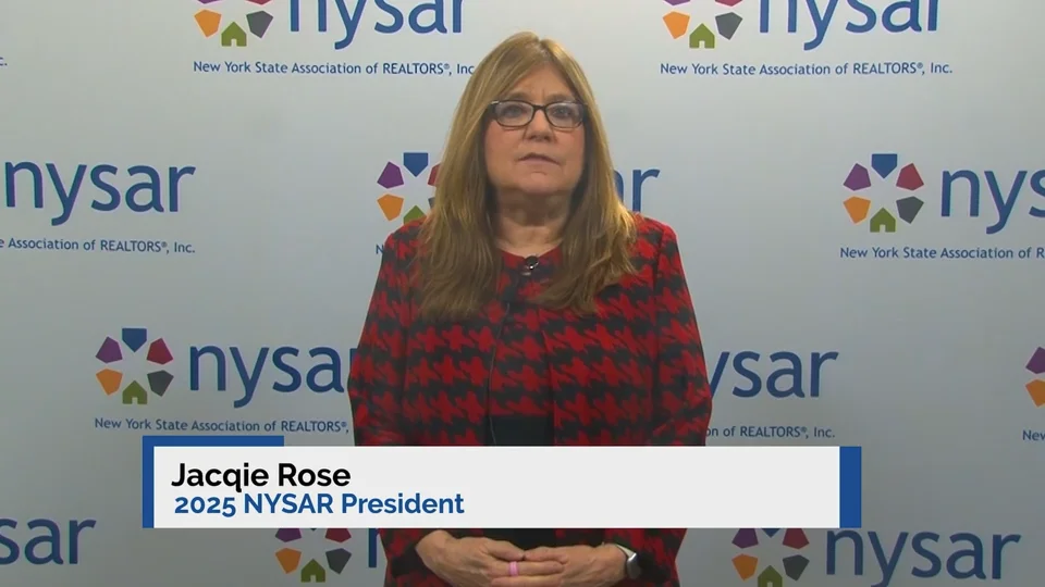 A message from 2025 NYSAR President Jacqie Rose on Gov. Hochul's State ...