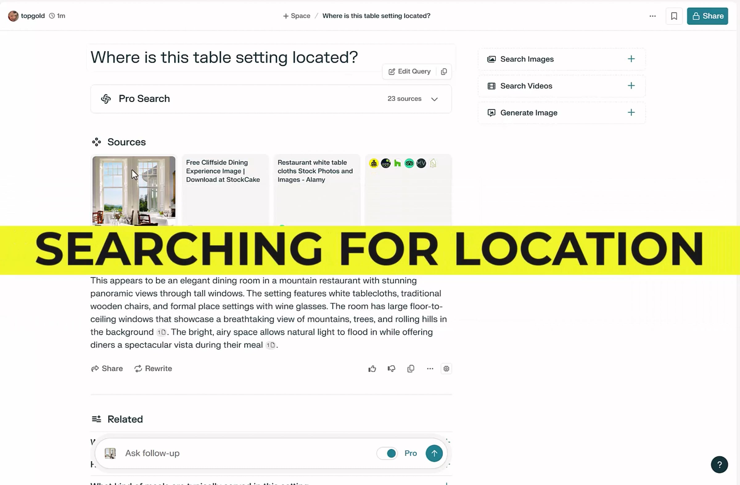 Using AI to Find a Venue by Image