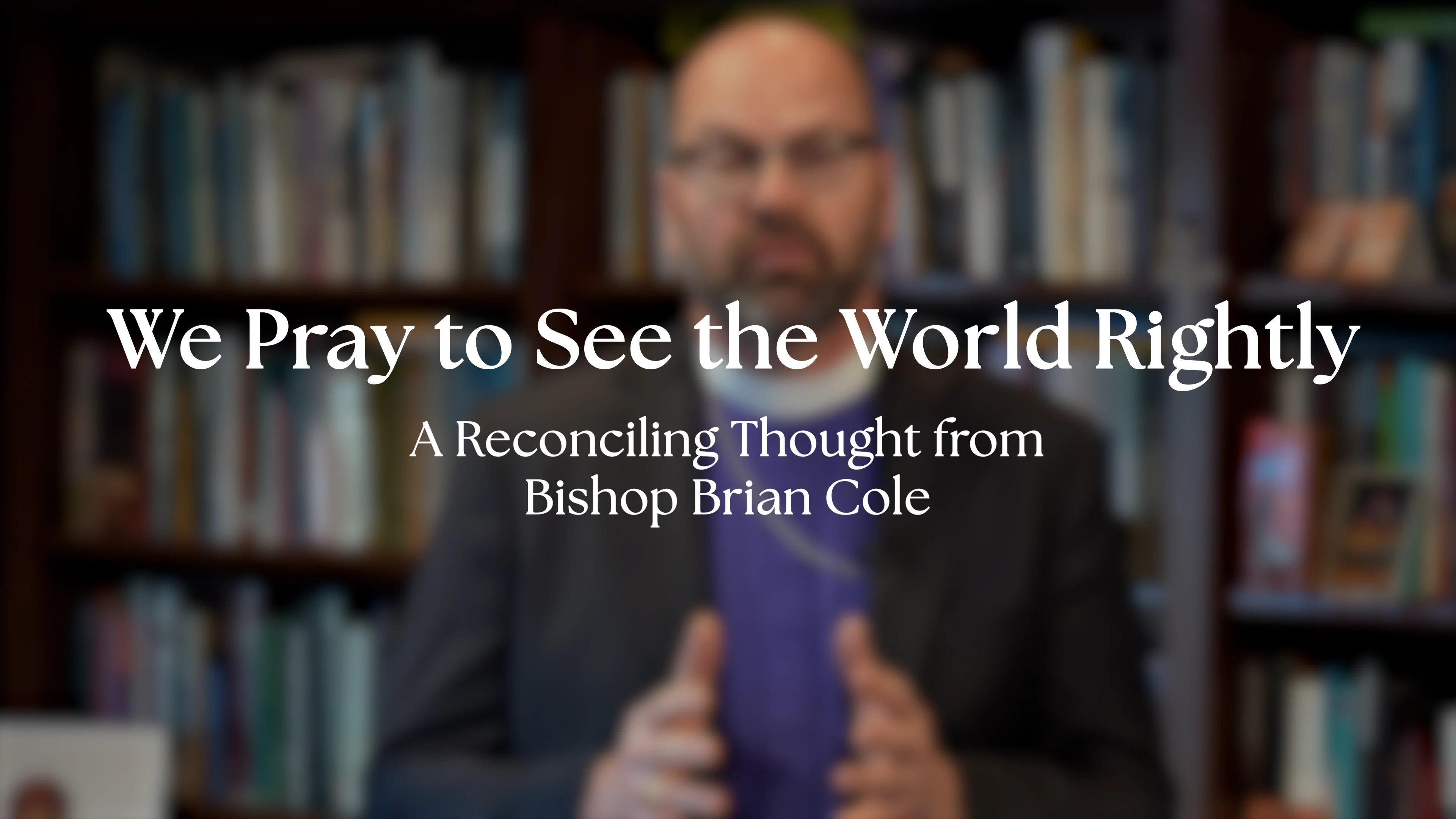 We Pray to See the World Rightly, A Reconciling Thought from Bishop ...