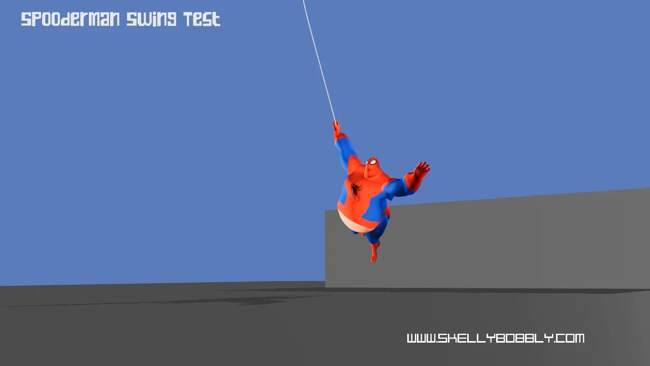 SpooderMan swing test anim.