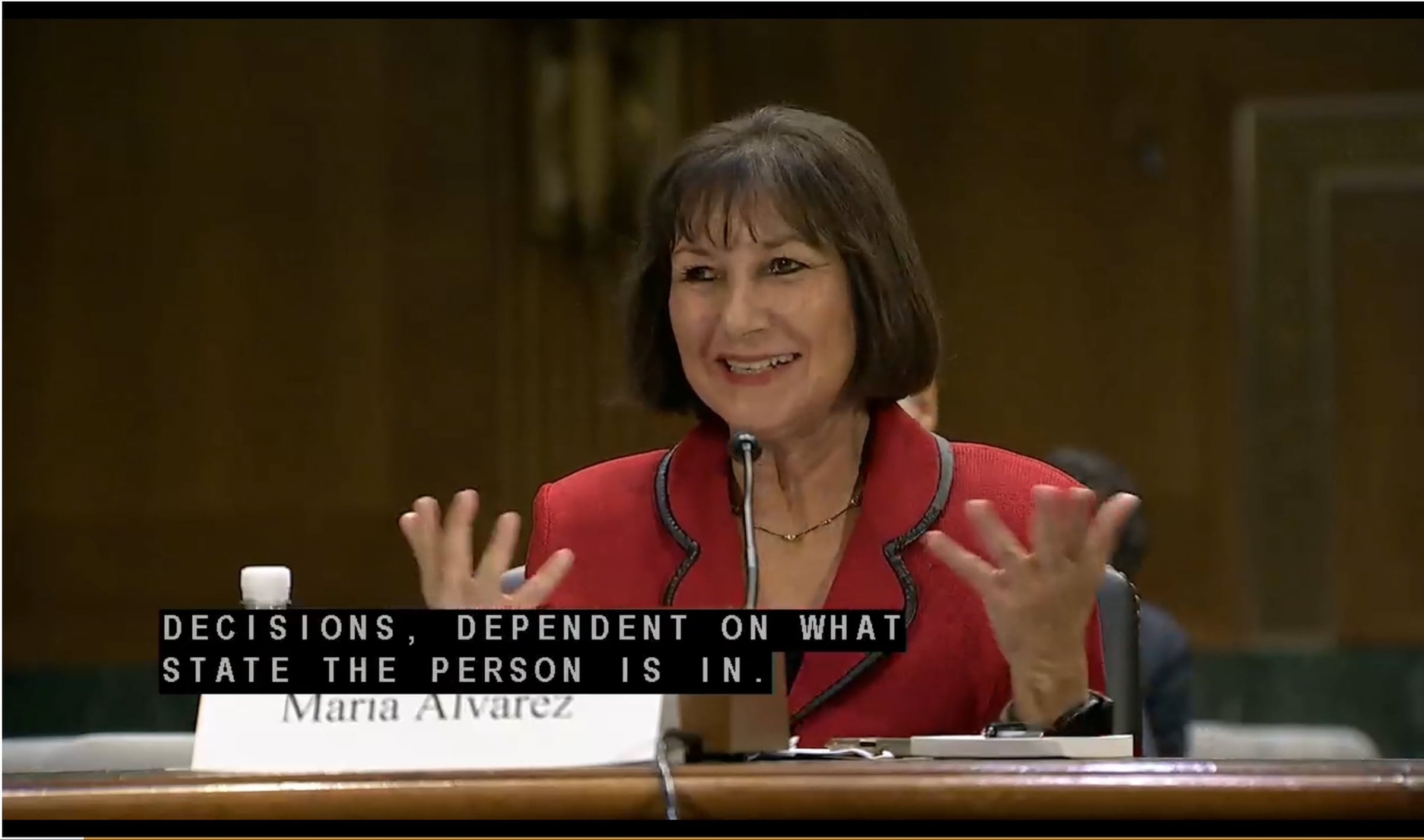 Maria Alvarez testimony, US Senate Special Committee on Aging