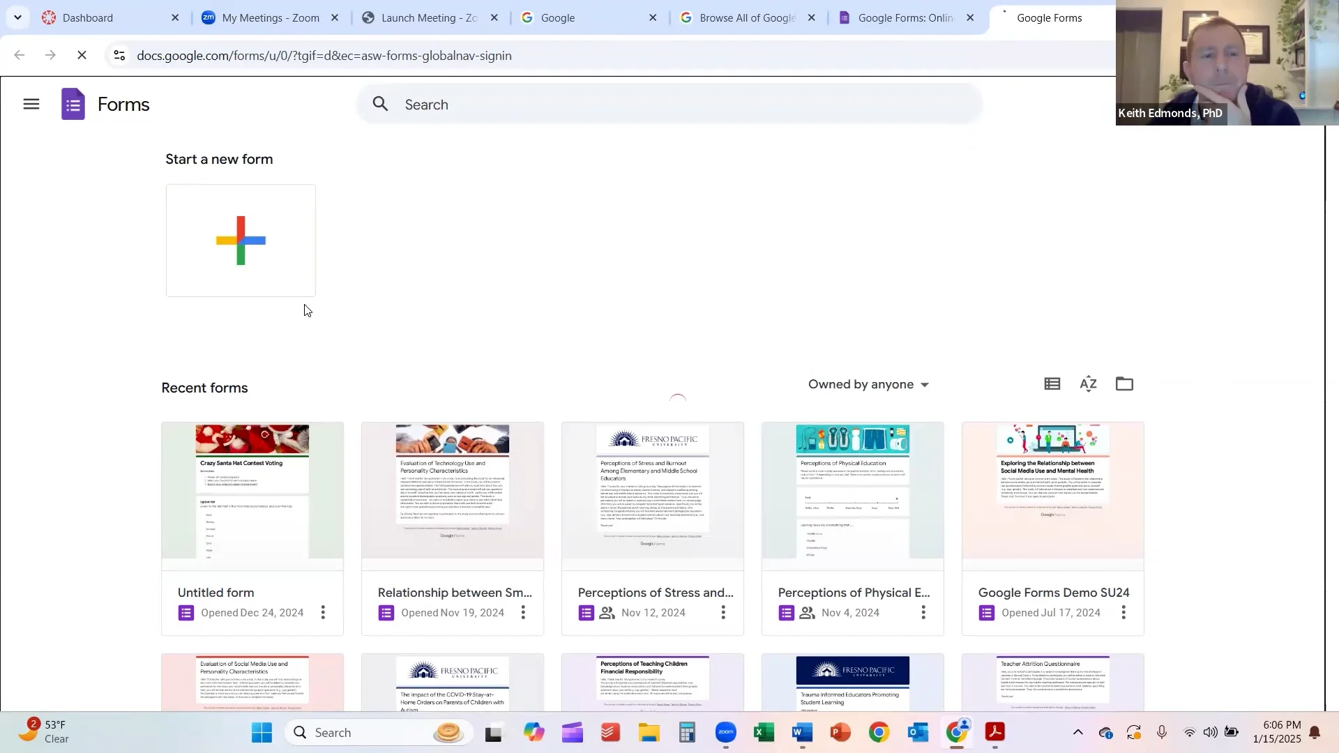 Google Forms Demo Spring 2025