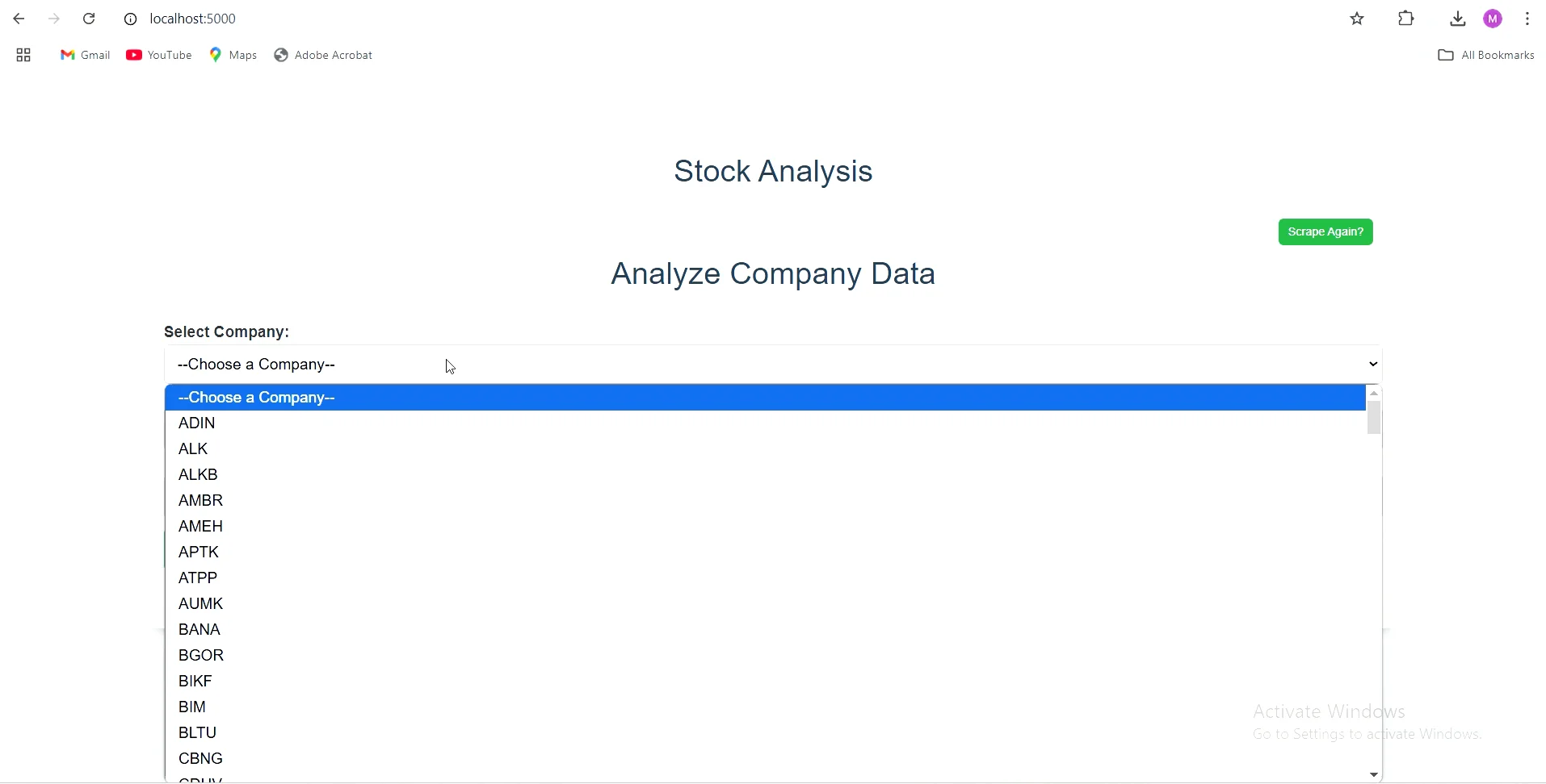 Stock Analysis App