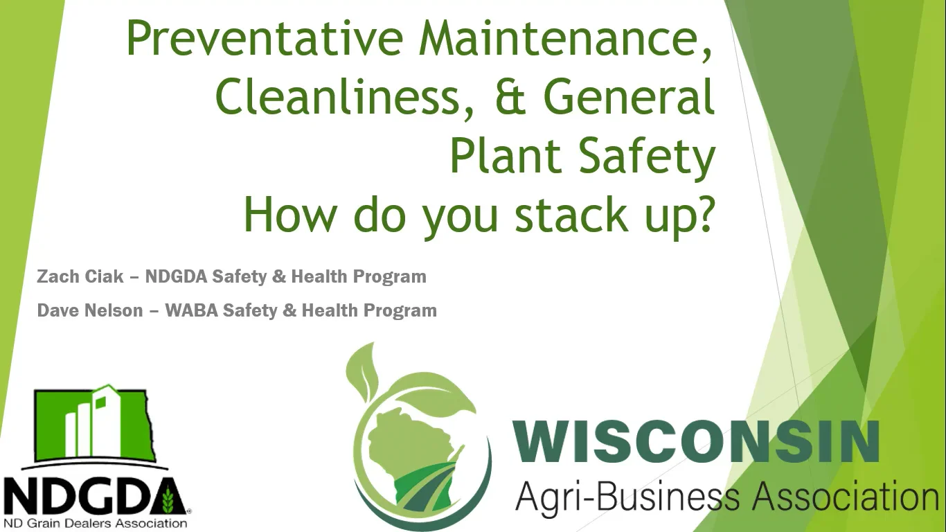 Preventive Maintenance, Cleanliness, and General Plant Safety How Do ...