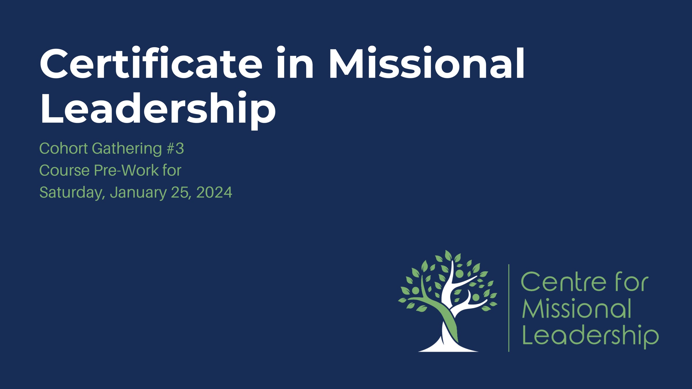 CML Certificate Gathering #3 Pre-Work