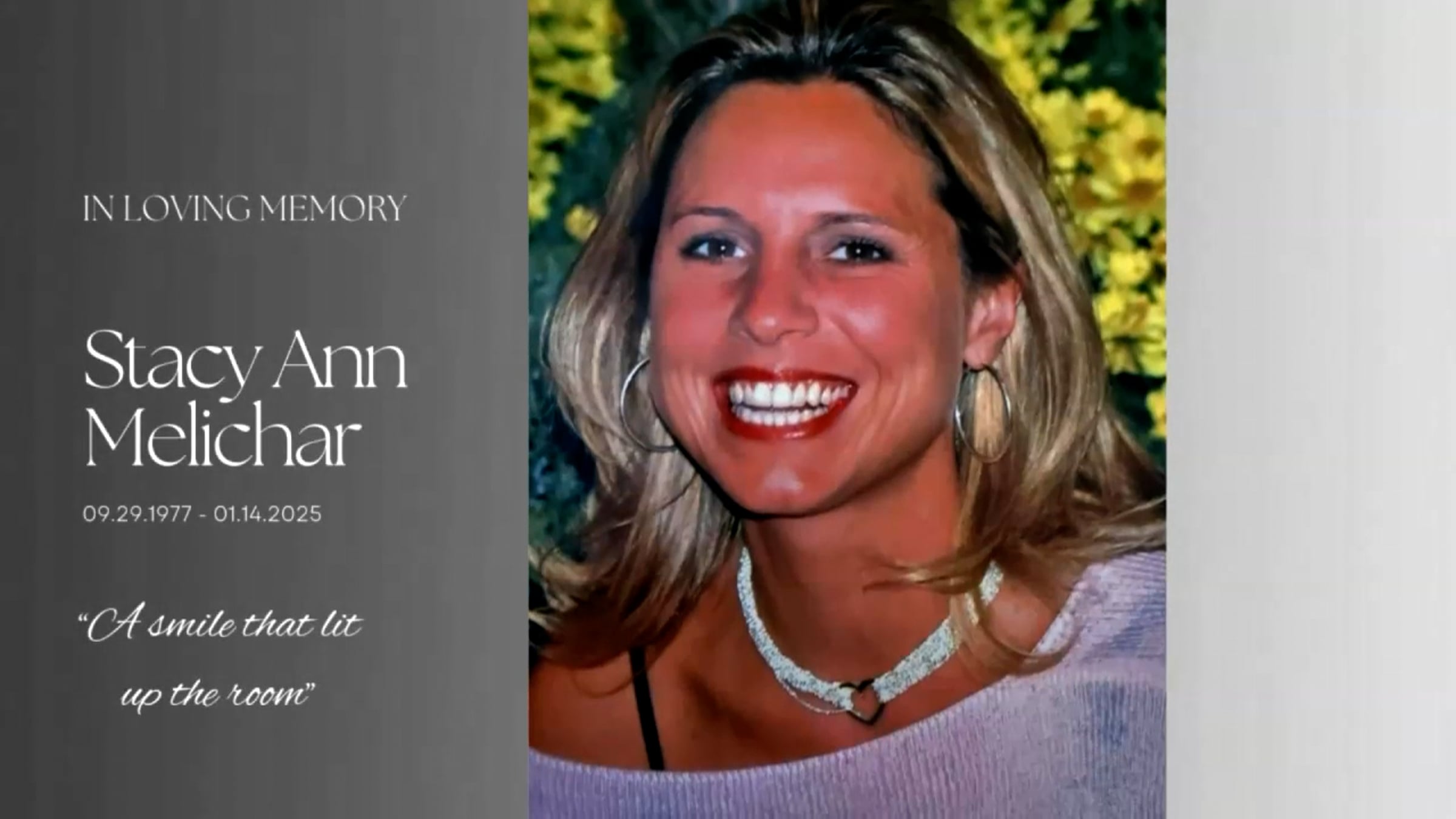 Stacey Melichar Service Part 1