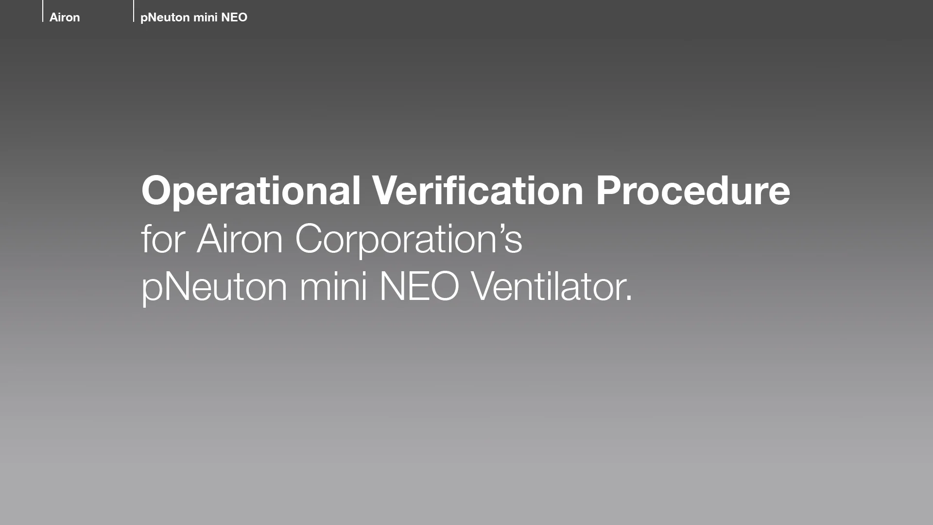 pNeuton mini NEO Ventilator OVP