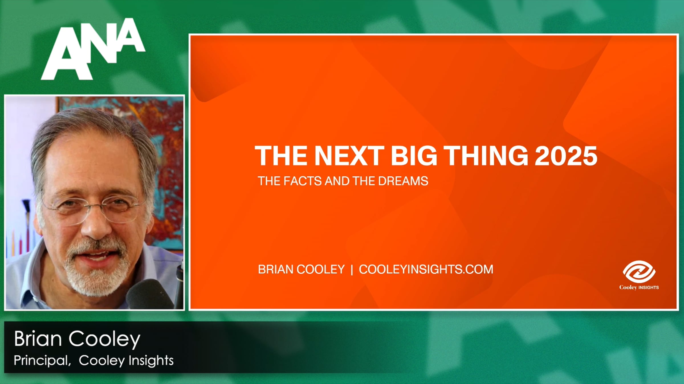 SESSION 5 THE NEXT BIG THING FROM CES Brian Cooley Principal Cooley ...