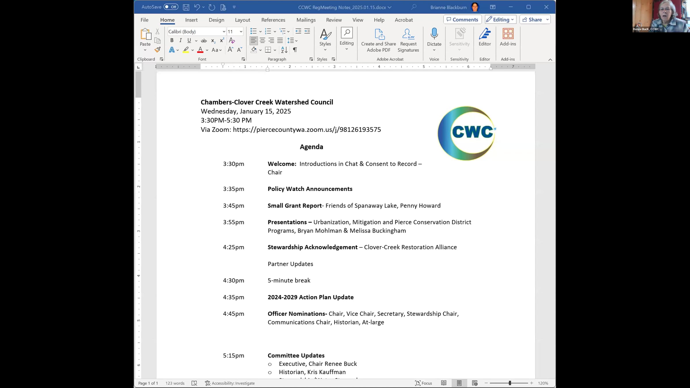 CCWC Meeting Jan. 15 2025