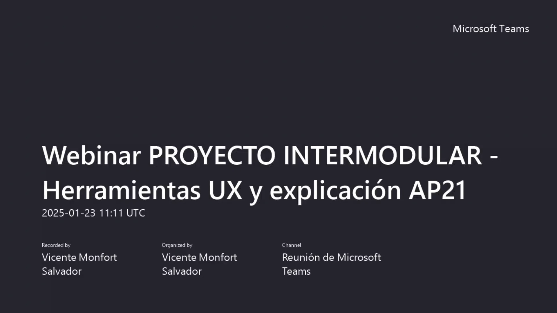 Webinar PROYECTO INTERMODULAR - Herramientas UX y explicación AP21