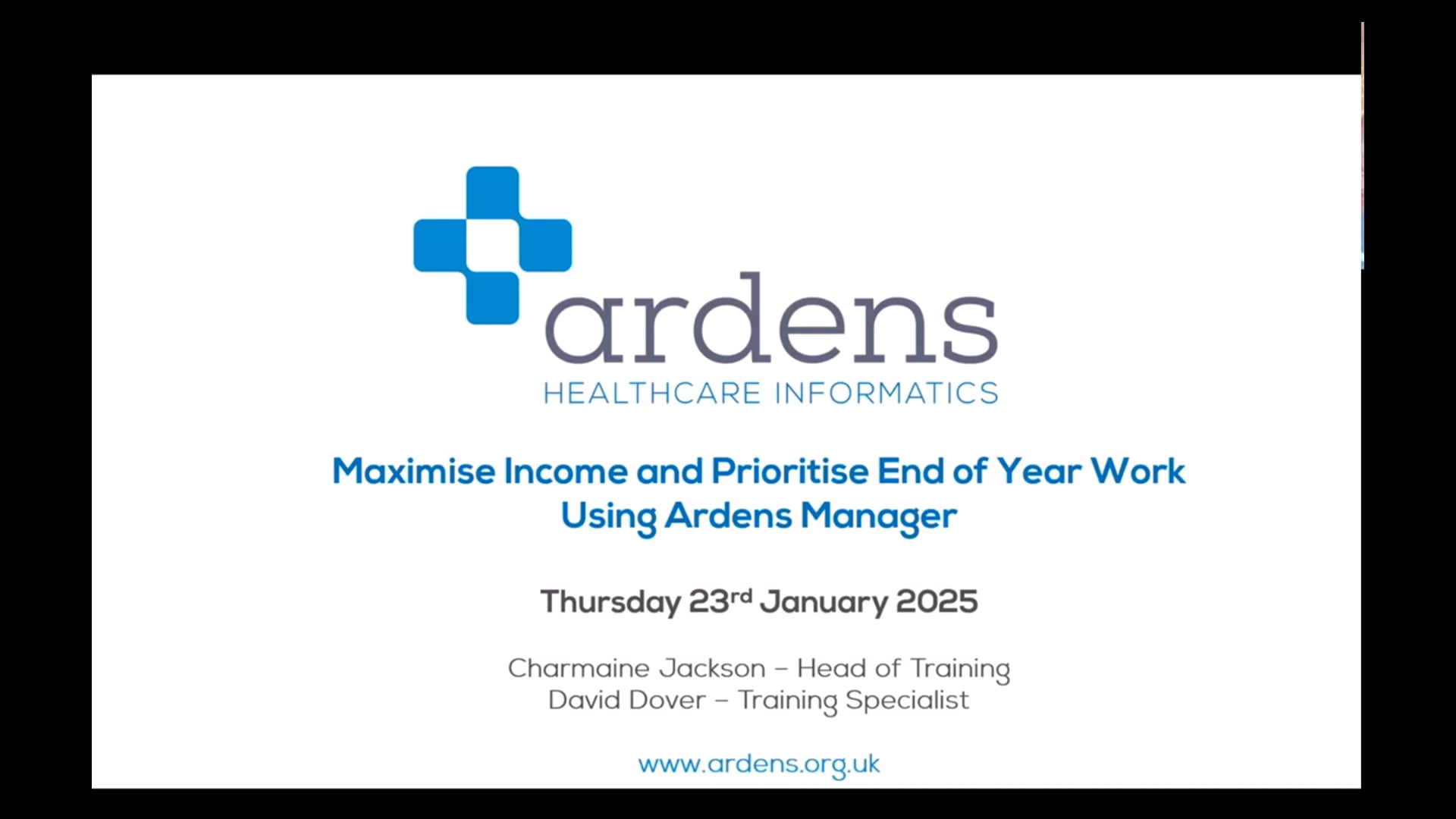 Ardens Manager - Maximise Income and Prioritise End of Year Work Using Ardens Manager on Vimeo