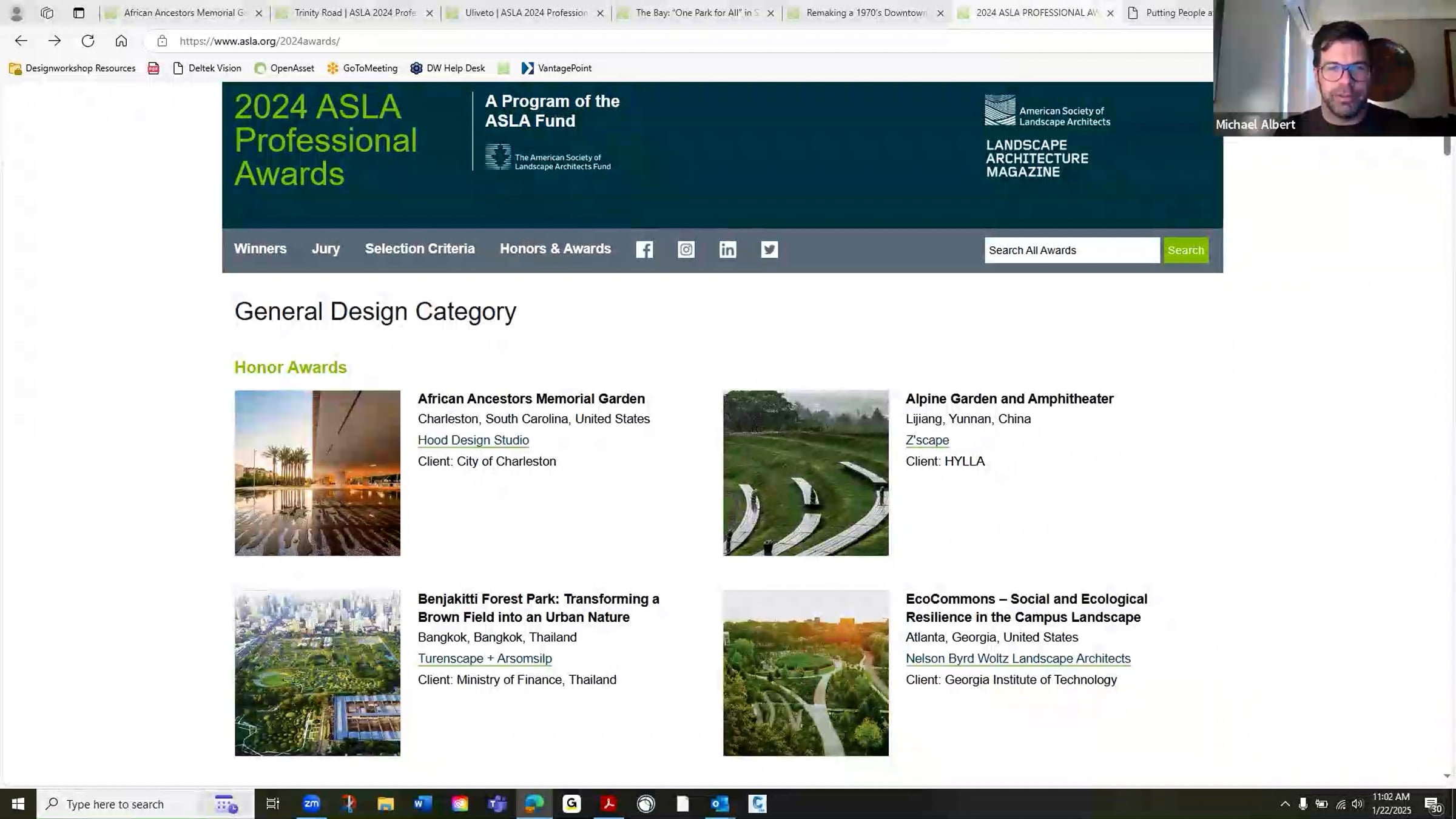 Webinar: Unlock the Secrets to Winning an ASLA Award