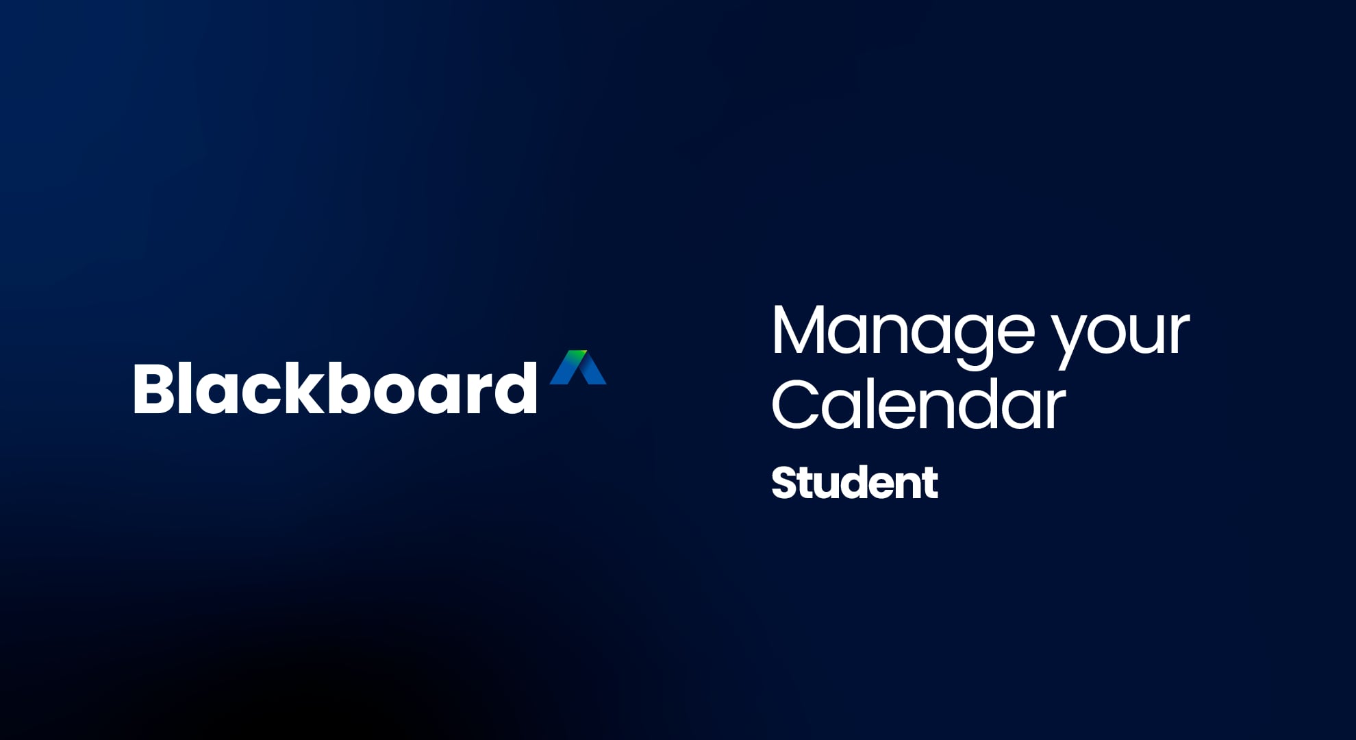 Manage your Blackboard Calendar - Students