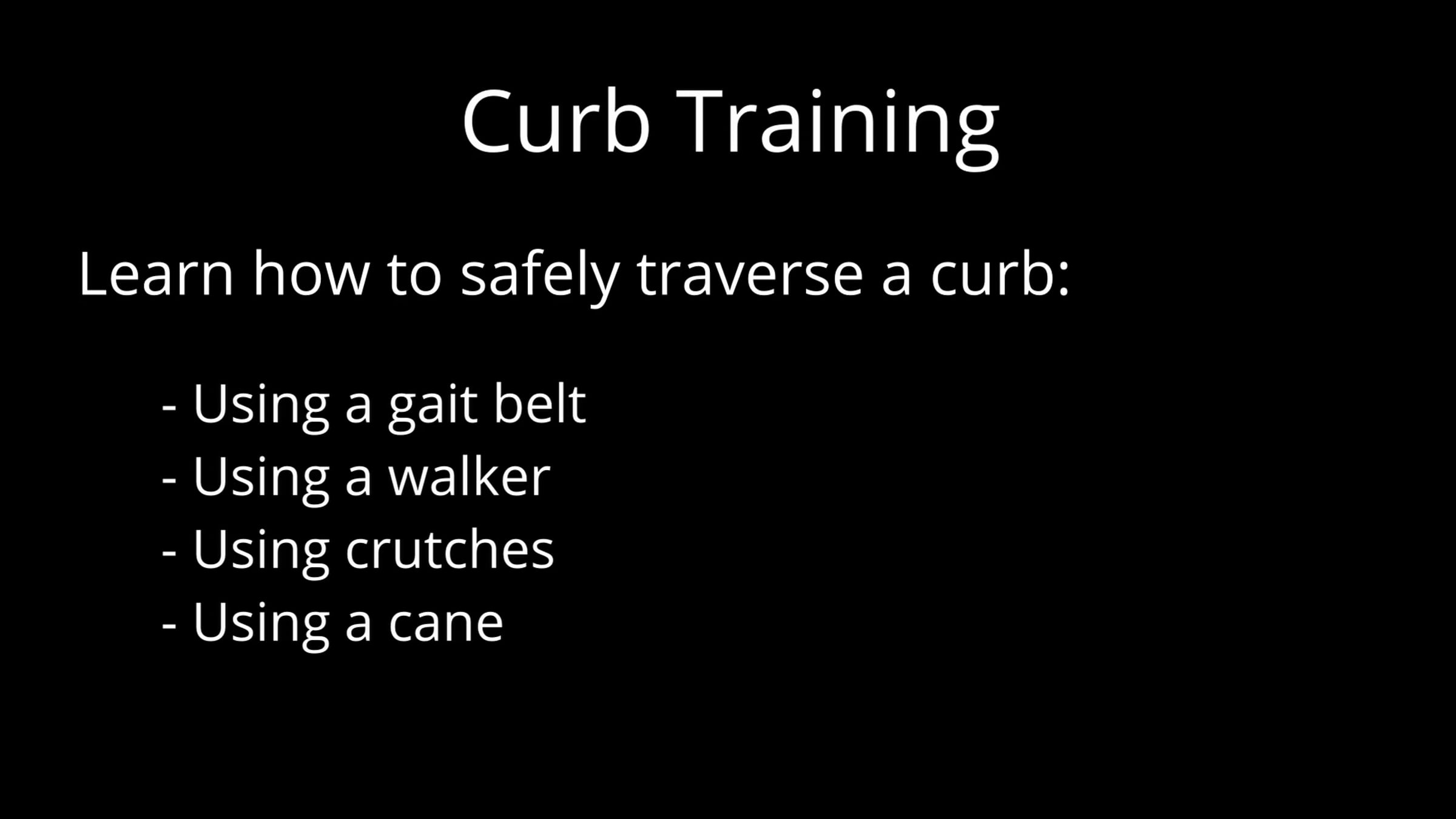 Curb Training