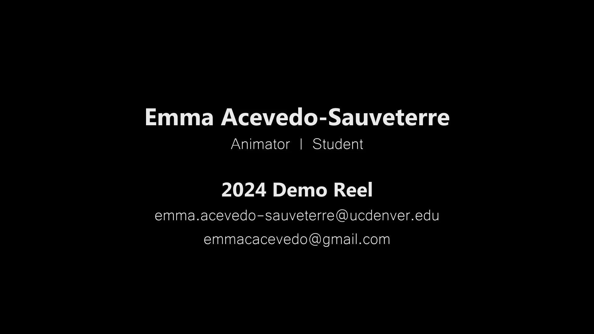 Emma Acevedo-Sauveterre Demo Reel 2024