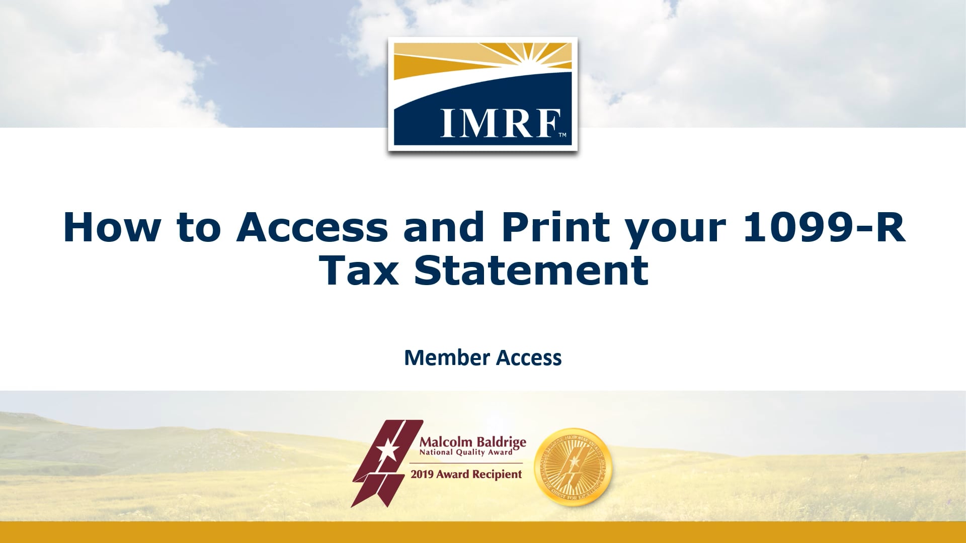 How to Access and Print your 1099-R Tax Statement