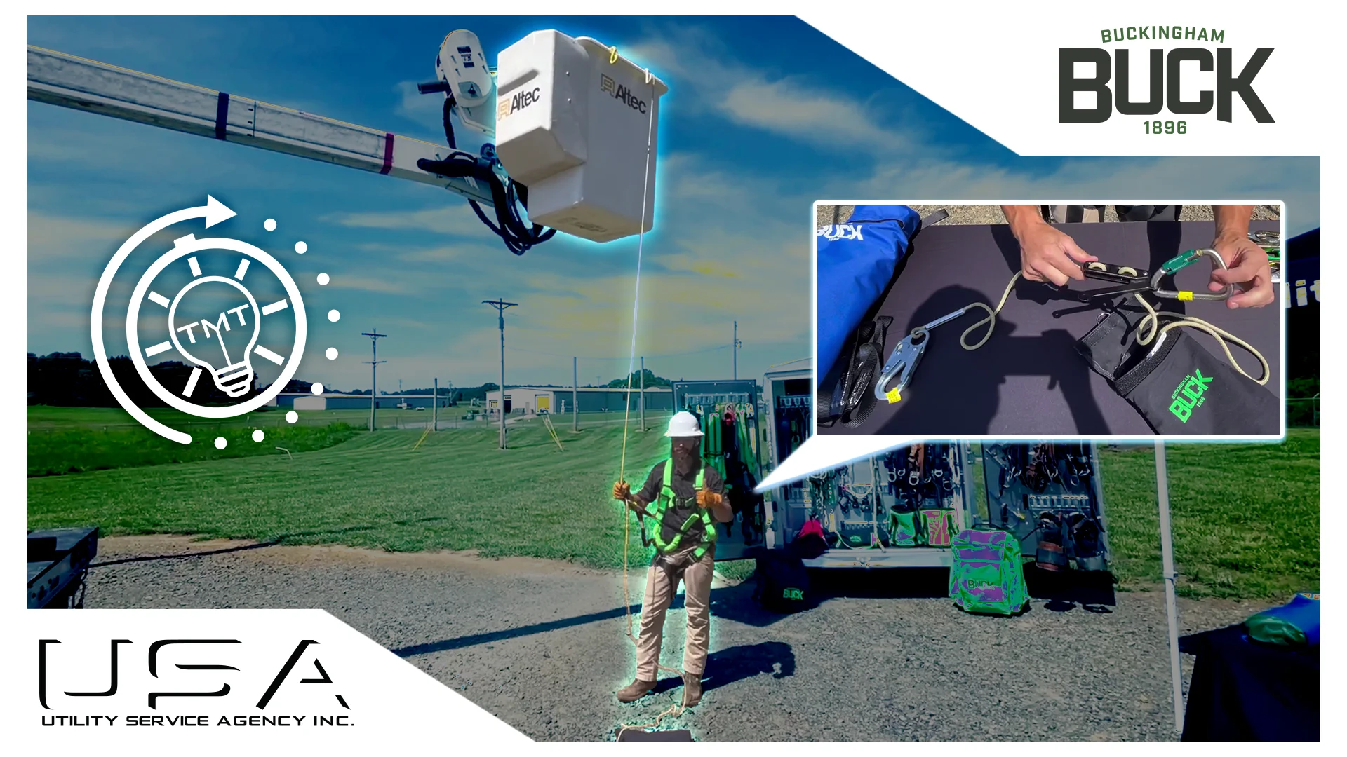 TMT – Bucket lift self-rescue demonstration with Buckingham's 301SR kit