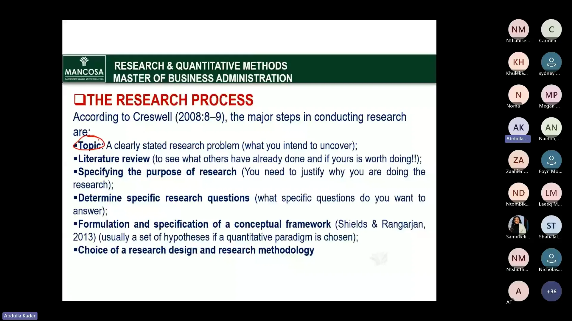 MBA - Research and Quantitative Methods - Edit