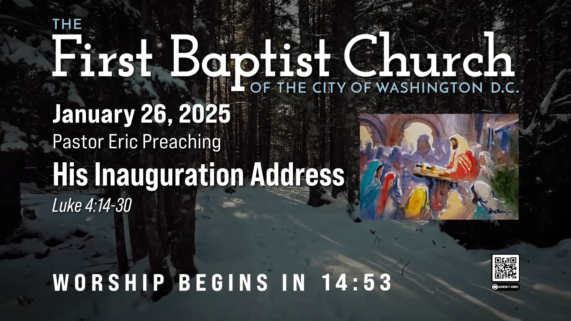 Sunday, January 26, 2025 | His Inauguration Address | Pastor Eric