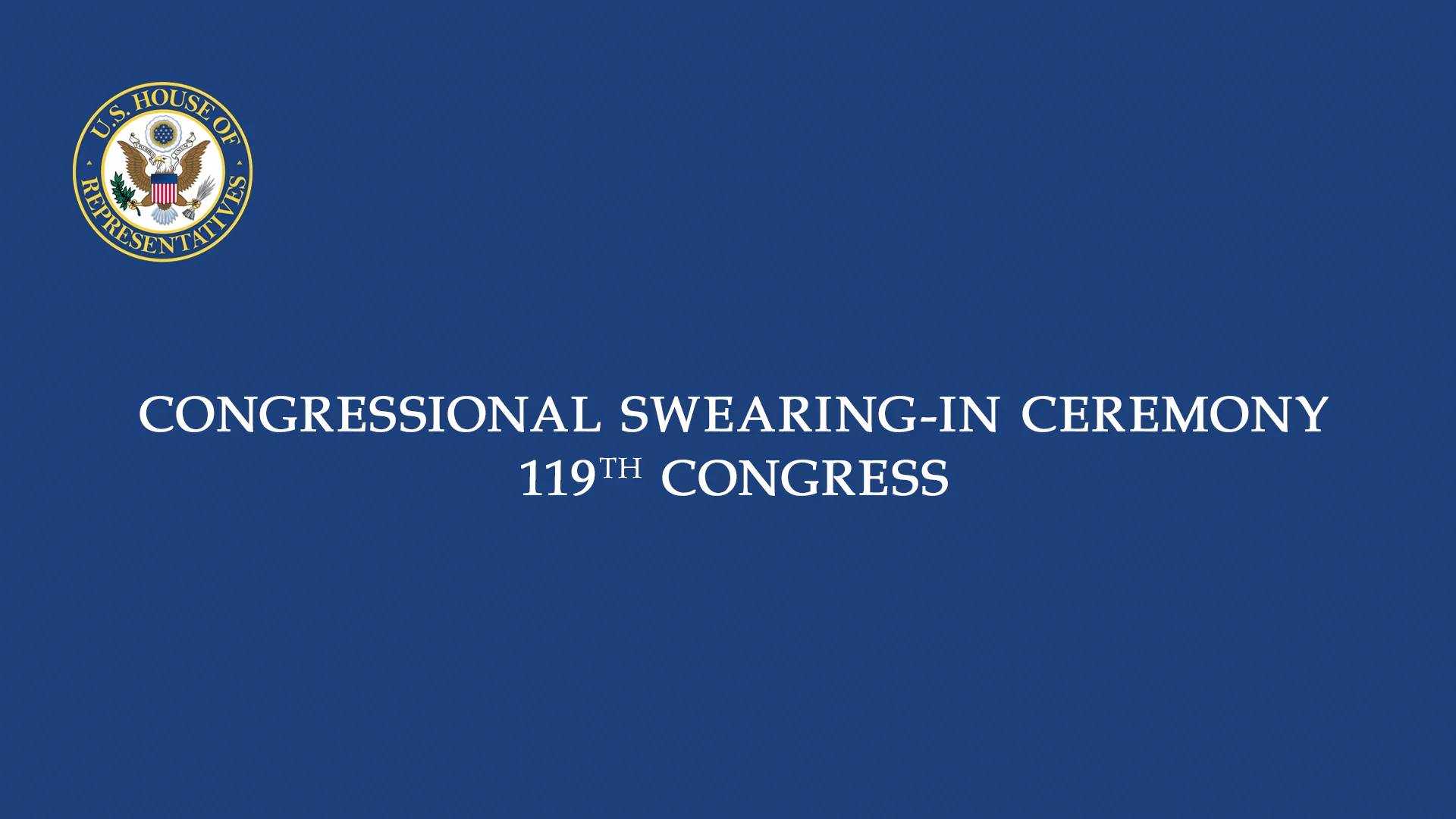 Congressional Swearing-In Ceremony 119th Congress