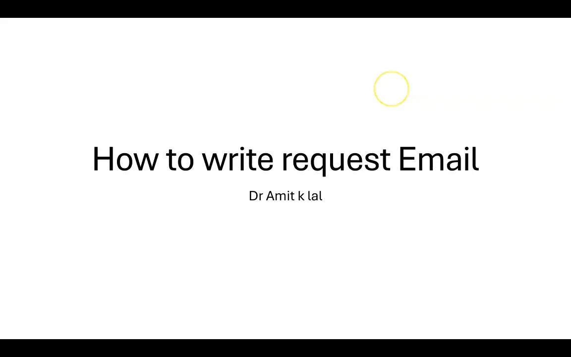 How to Write request email
