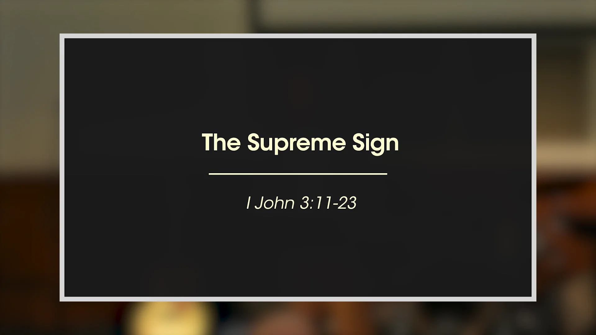 The Supreme Sign