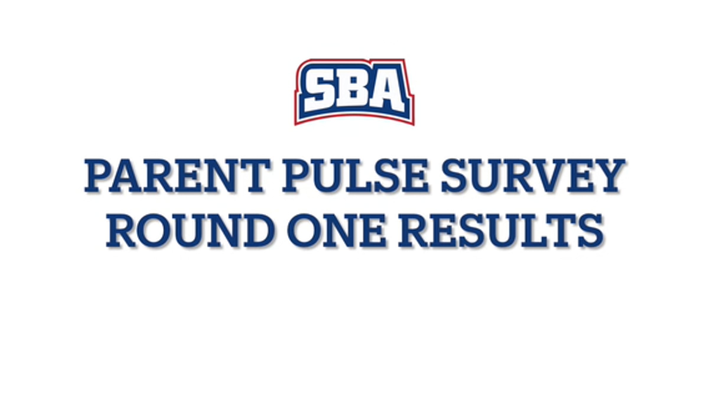 SBA Parent Pulse Survey Results Round 1